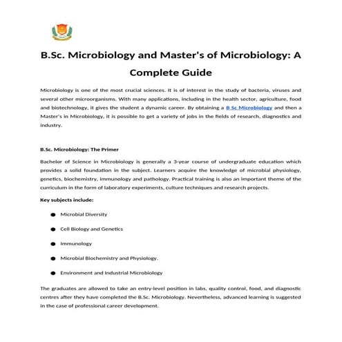 B.Sc. Microbiology and Master's of Microbiology A Complete Guide.docx