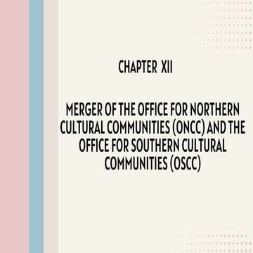 The offices for Northern and Southern Cultural Communities | PDF