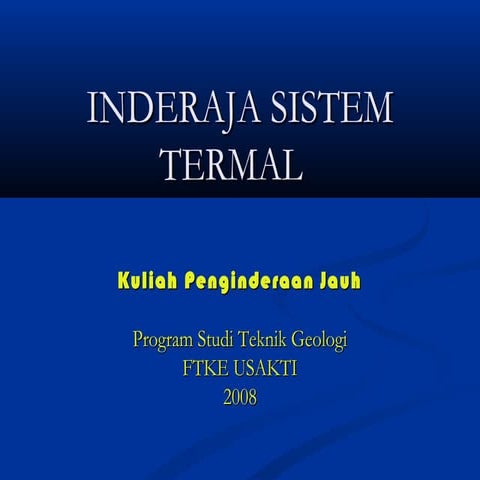 B 6 inderaja termal | PPT