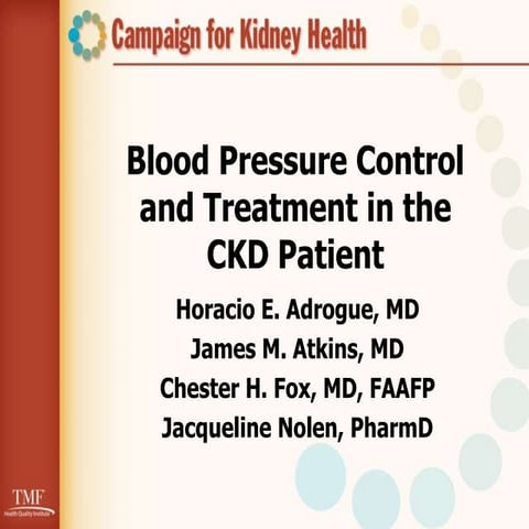 Hypertension in Chronic Kidney Disease | PPTX