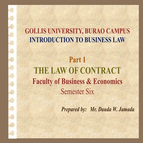 Business Law Chapter one Faculty of Beco | PPT