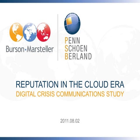 Burson-Marsteller Digital Crisis Communications Study | PDF