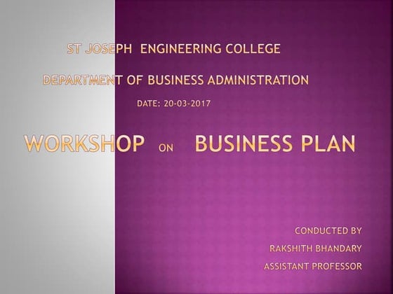 Understanding the business plan and the strategic plan | PPT