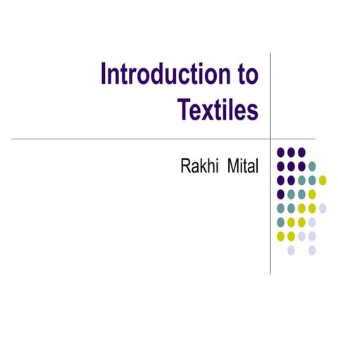 B.tex 2 fundamentals of textiles | PPT