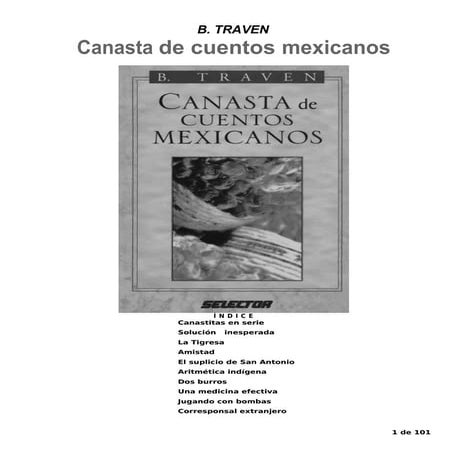 B. traven -_canasta_de_cuentos_mexicanos | PDF