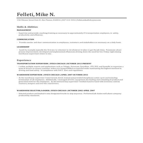 Sue Resume | DOCX