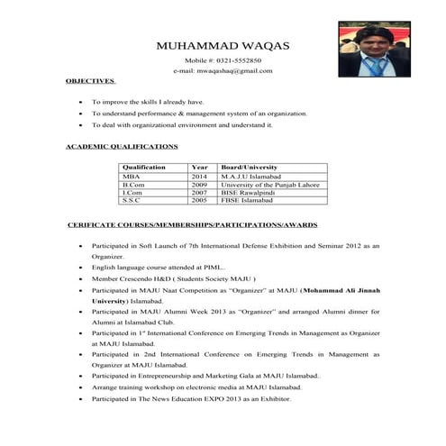 Waqas CV | DOC
