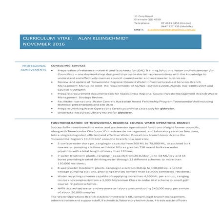 Alan kleinschmidt Resume 15 November 2016 | DOCX