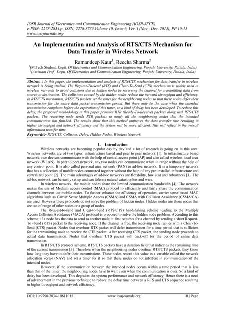 Carrier-sense multiple access with collision avoidance CSMA/CA | PPTX