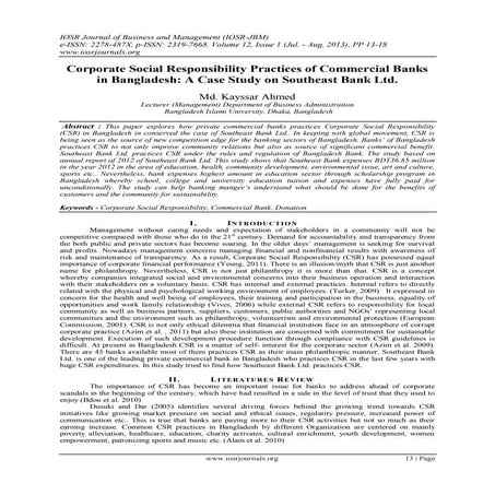 Corporate Social Responsibility Practices of Commercial Banks in ...