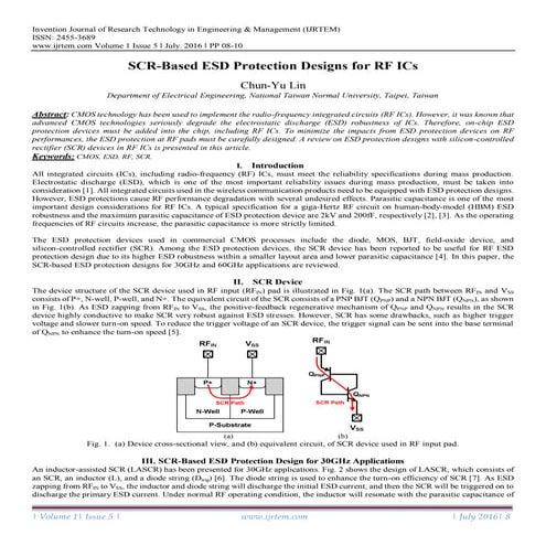 SCR-Based ESD Protection Designs for RF ICs | PDF | Consumer Electronics | Technology & Computing