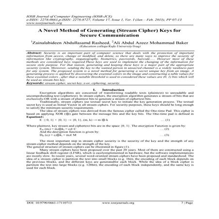 Stream-keys generation based on graph labeling for strengthening ...