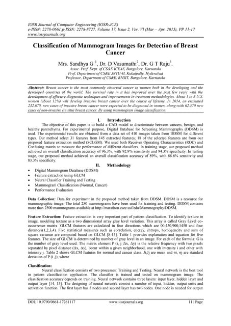 An Approach for Breast Cancer Classification using Neural Networks | PDF