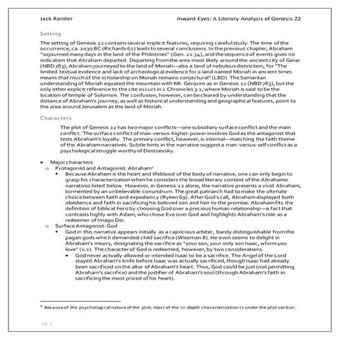 Genesis Chapter 22 Literary Analysis | DOCX