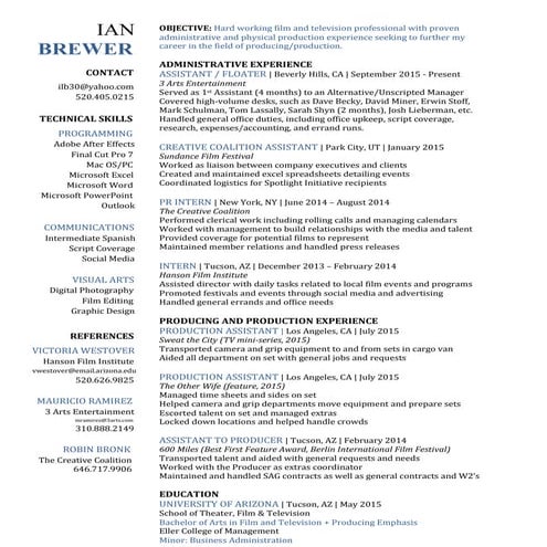 Ian Brewer Resume | PDF
