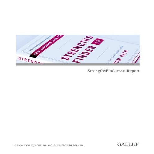 StrengthFinder 2.0 GallupReport | PDF