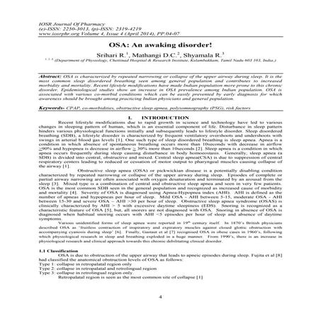 Obstructive sleep apnea (OSA) and Obesity hypoventilation syndrome (OHS ...