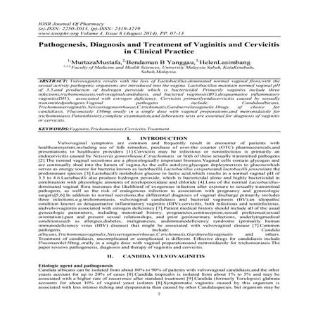 Pathogenesis, Diagnosis and Treatment of Vaginitis and Cervicitis in ...