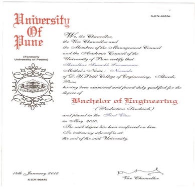 Bachelor of Engineering | PDF