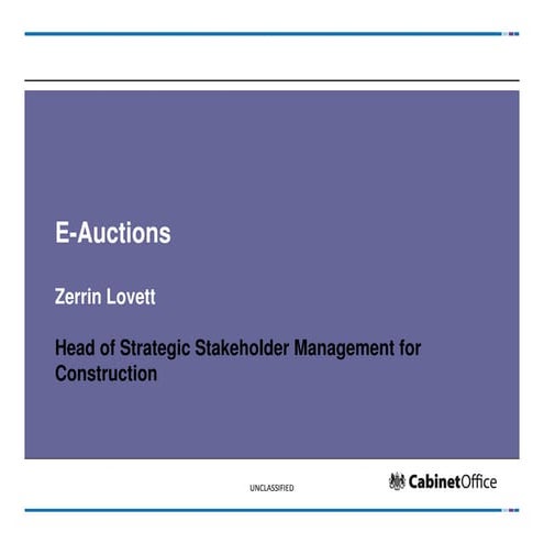 Zerrin Lovett, Use of e-auctions | PPT
