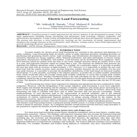 Electric Load Forecasting | PDF