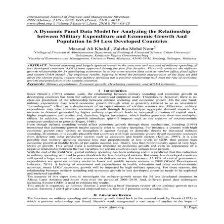 A Dynamic Panel Data Model for Analyzing the Relationship between ...