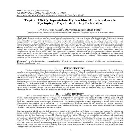 Topical 1% Cyclopentolate Hydrochloride induced acute Cycloplegic ...