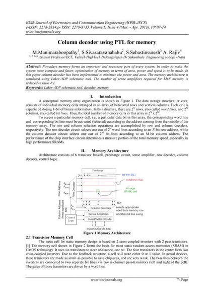 Performance Analysis Of Sram Cell Using Reversible Logic Gates 0005