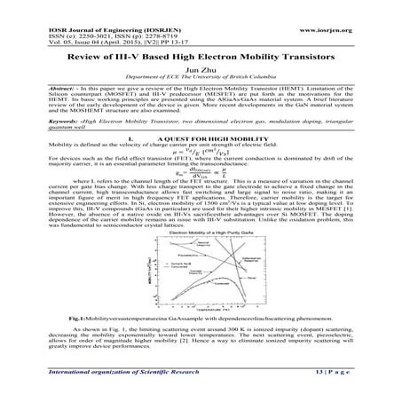 High electron mobility transistor | PDF