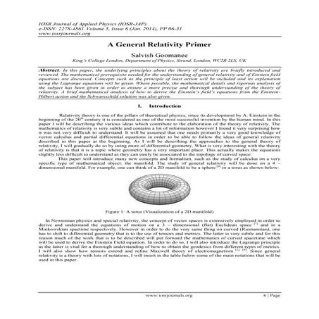 A General Relativity Primer | PDF