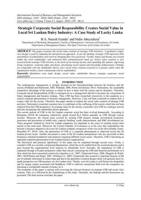 Csr abstract | DOCX | Business | Business and Finance