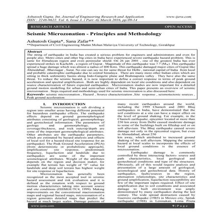 Seismic Microzonation - Principles and Methodology | PDF