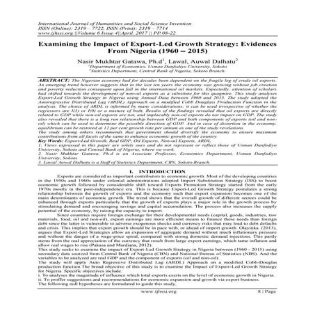 Examining the Impact of Export-Led Growth Strategy: Evidences From ...