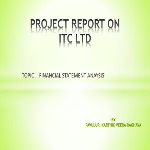 PROJECT REPORT ON | PPTX