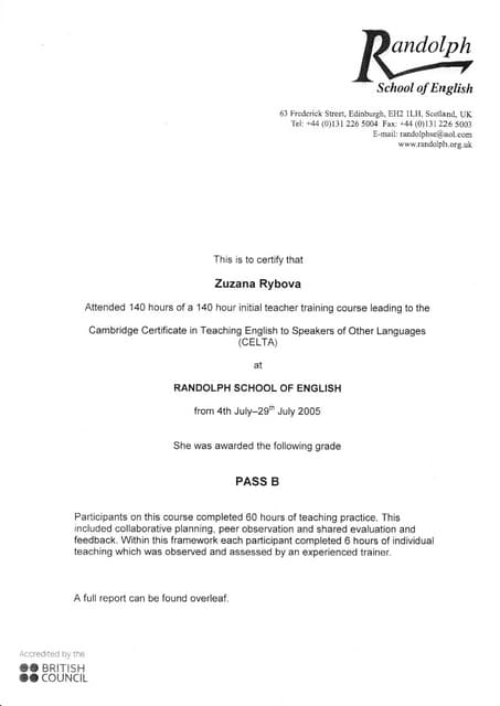 British Council CELTA input materials for teacher training | PDF