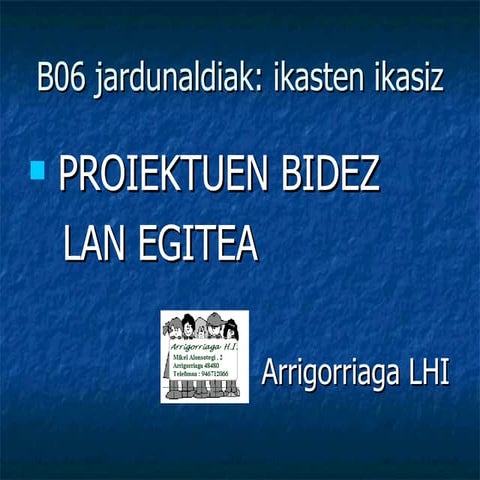 Lemoiz Portfolioren erabilera HHn. Ikasten ikasi | PPT