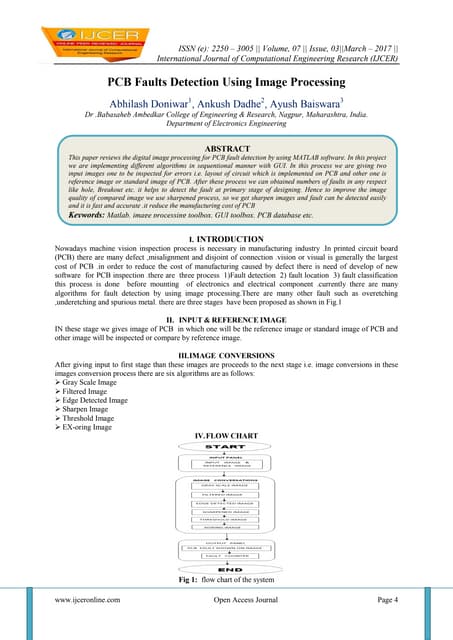 Pcb Faults Detection Using Image Processing Pdf