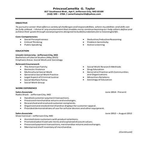 Princess Taylor Resume | DOCX