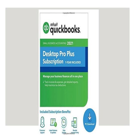 [ PDF ] QuickBooks Desktop Pro Plus 2021 Accounting Software for Small ...