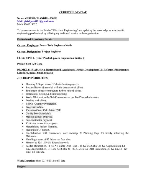 Louis Johannes du Plessis CV Electrical Engineer | PDF