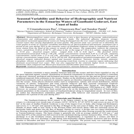 Fresh Water Augmentation and Salinity Management in Kuttanad | PDF