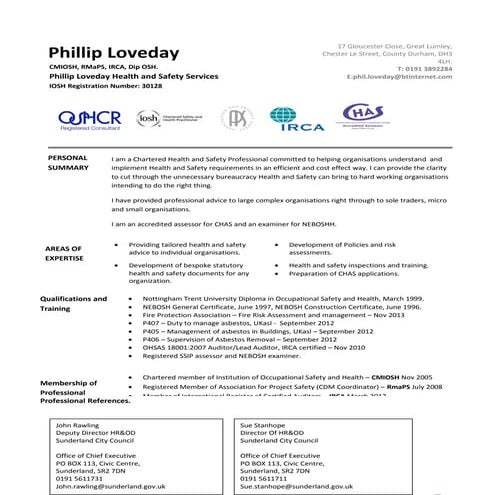 phil_loveday_brief_summery_cv_June_2015 V2 | DOC