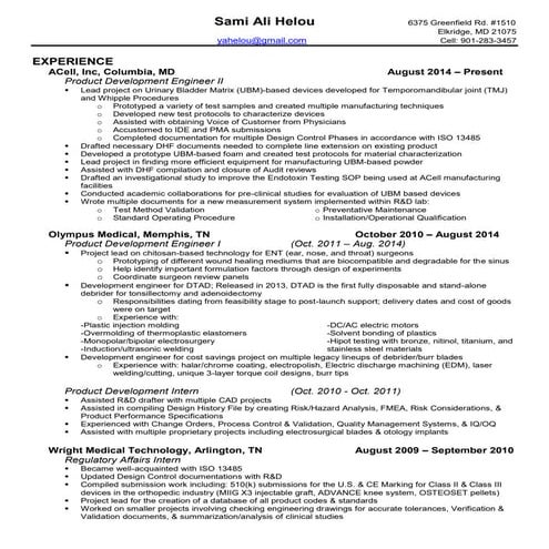 Sami Helou Resume_Sept 1, 2015 | PDF