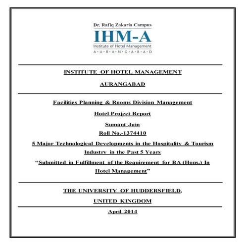 Facilities Planning Hotel Project- Sam | DOCX