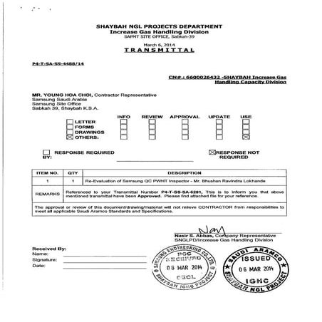 PWHT ARAMCO APPROVAL | PDF