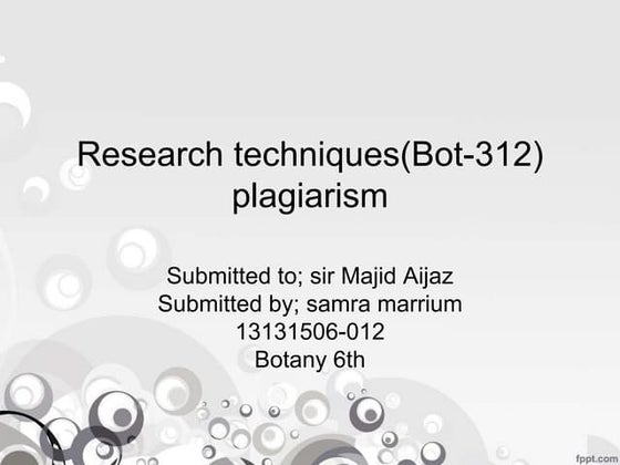 Plagiarism PowerPoint Presentation | PPT
