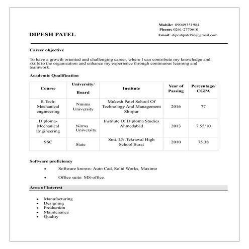 my resume_2 | PDF