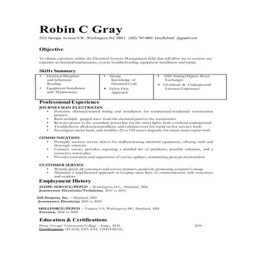 ROBINGRAY4resume | PDF
