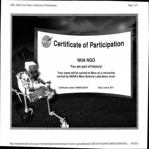 CERTIFICATE OF PARTICIPATION ( NASA ) | PPT