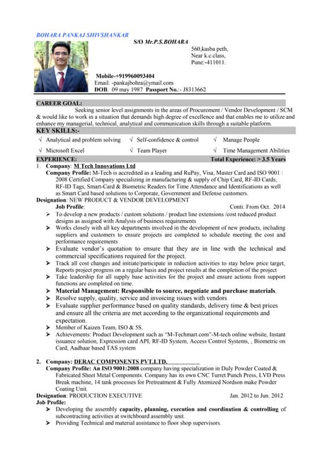 Resume for PPC | DOC | Logistics | Business